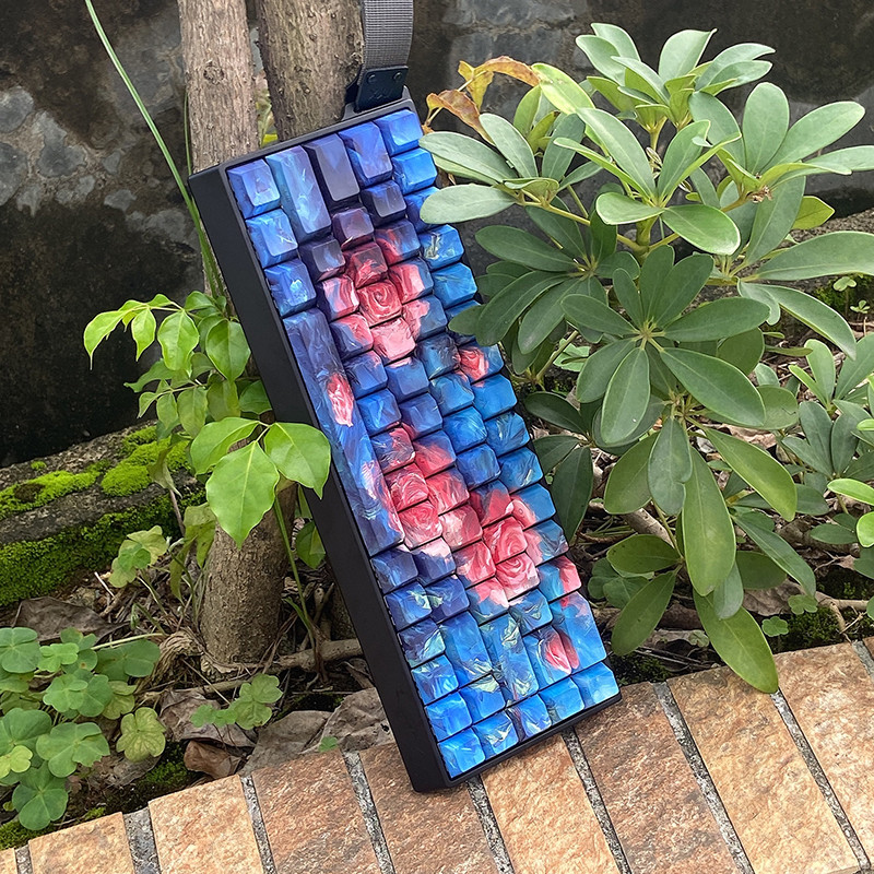 Flower Keycaps Lotus/Rose/Wisteria PBT Cherry Profile Side print Light ...