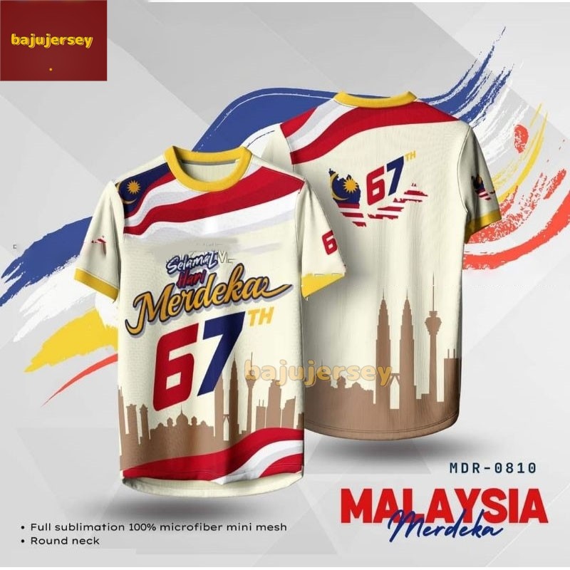 [ READY STOCK ] Baju Merdeka Design 2024 Full Sublimation Unisex Polo ...