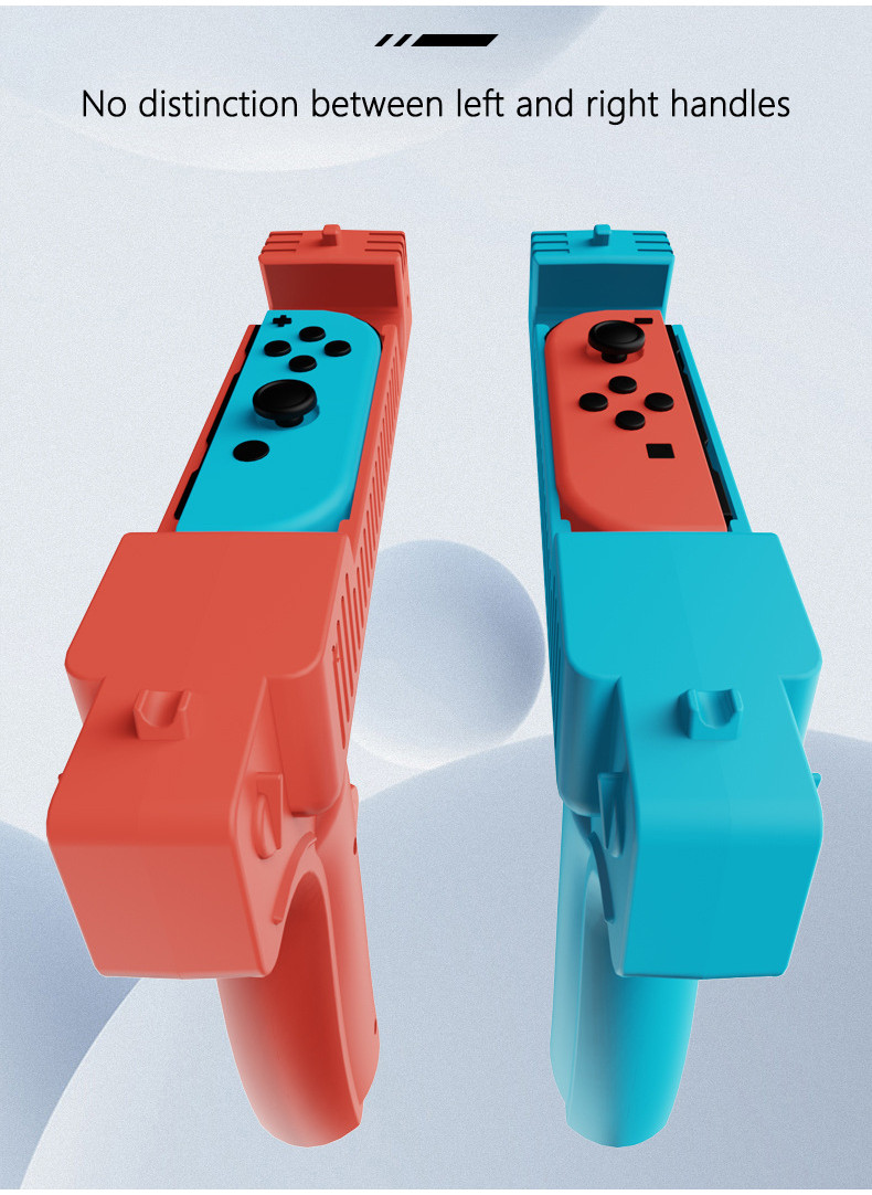 2PCS Joycon Handle Game Gun Shape Handgrip for Nintendo Switch/OLED ...