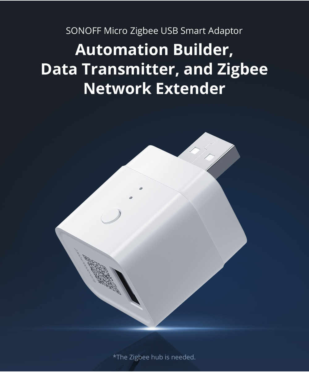 Sonoff ZBMicro Zigbee Smart Adapter Zigbee 3.0 Repeater Supports Fast ...