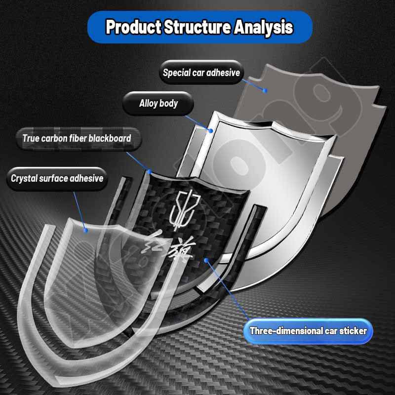 High quality Car Logo Emblem Badge Chrome Sticker 3D Metal Carbon Fiber ...