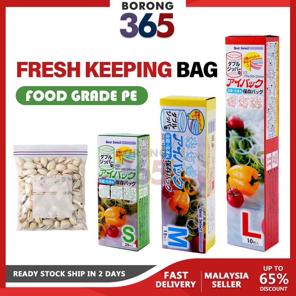 Borong365 Transparent Zip Lock Fresh Keeping Bag Food Sauce Zipper Bag ...
