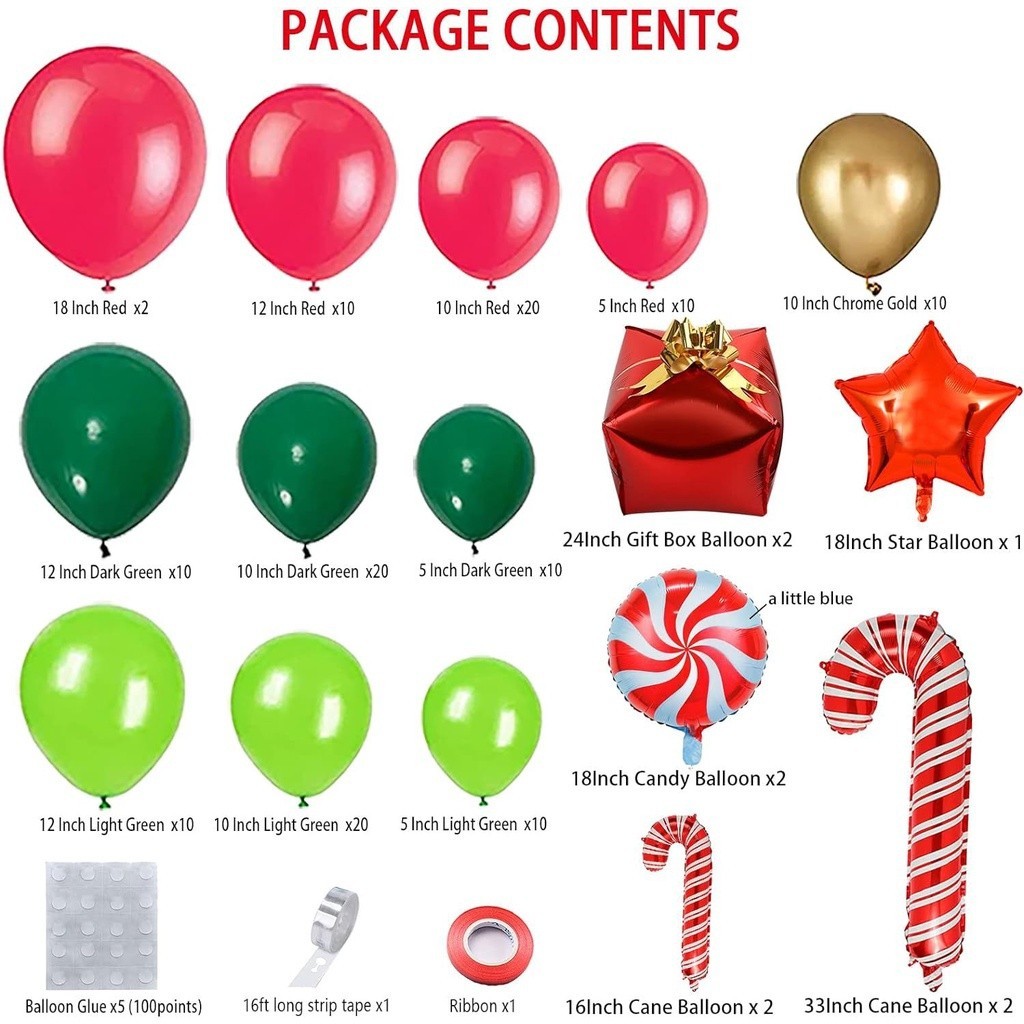 2025 Christmas balloon set festive decoration equipment scene layout ...