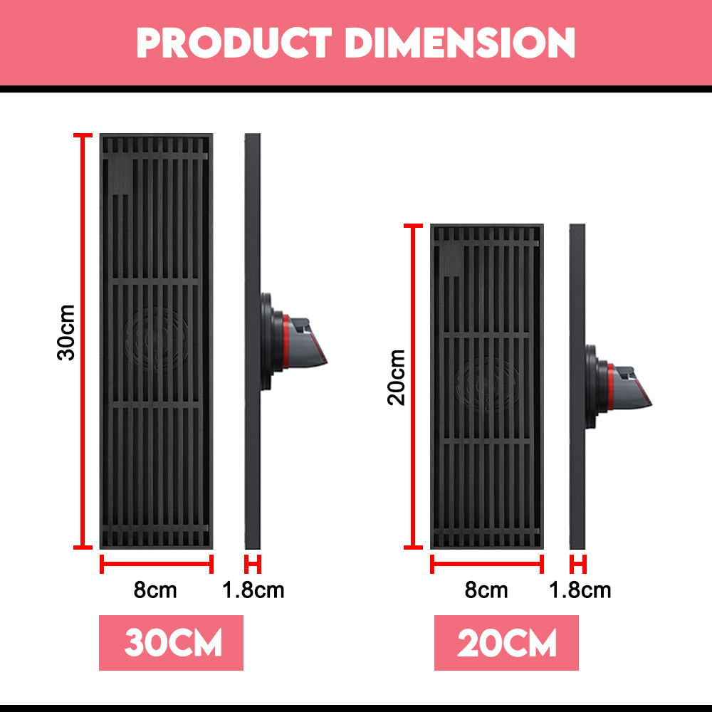 Encora 20/30CM Rectangular Floor Trap Anti Pest Bathroom Floor Grating ...