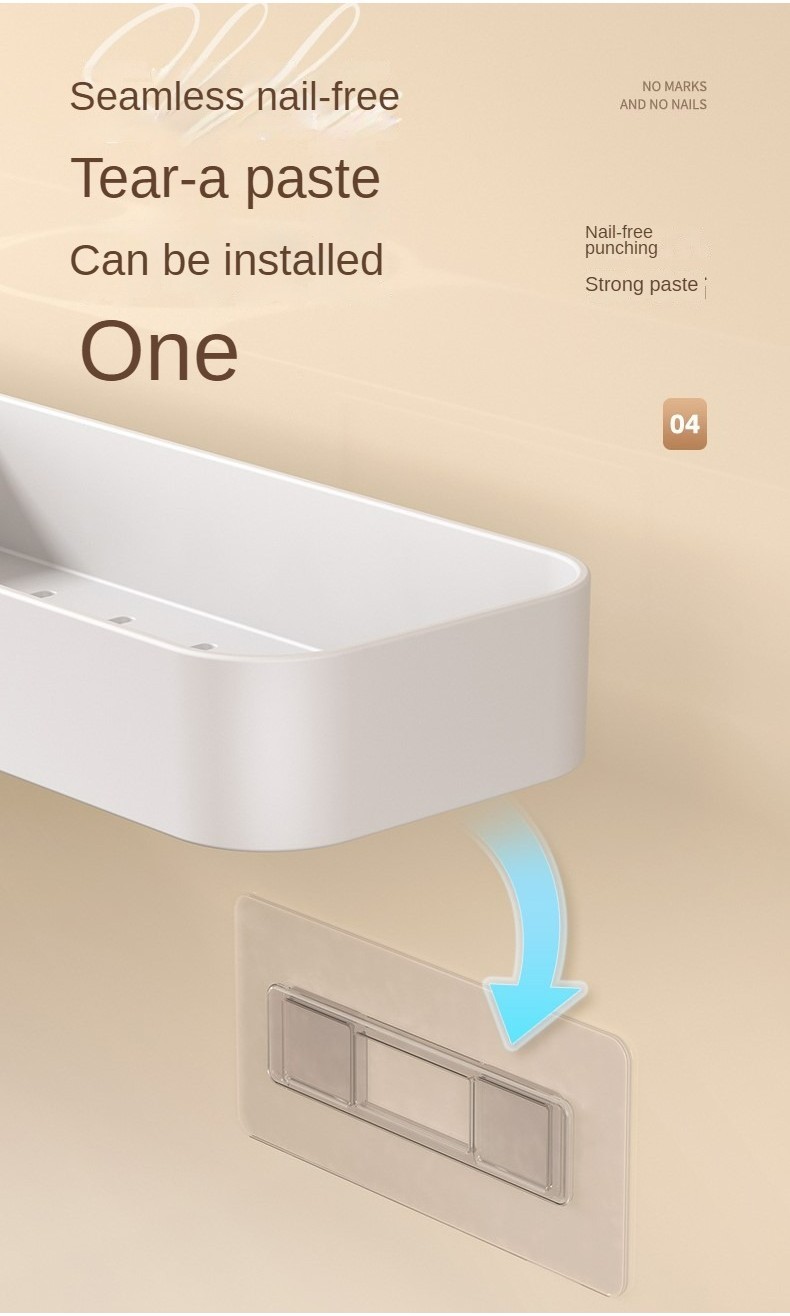 SyokSyok ECOCO No-Drill Bathroom Wall Mounted Rotating Storage Shelf Corner Angle Adjustable ...