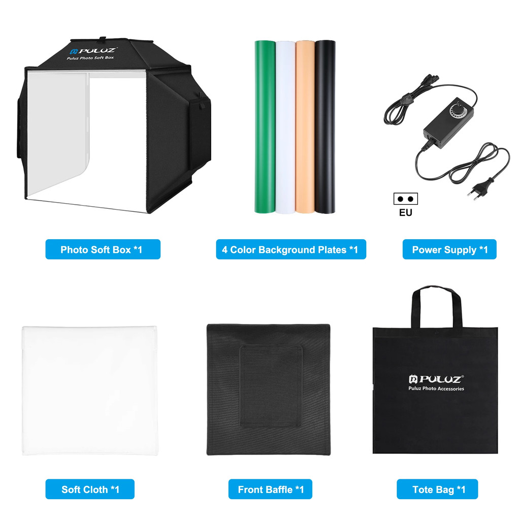 Puluz 40cm Professional Photography Lightbox 72W LED Photo Studio ...
