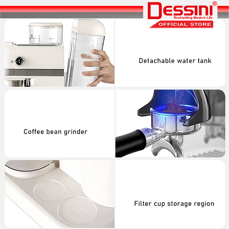 DESSINI Italy Espresso Coffee Maker (20 Bar/1.4L) | Shopee Malaysia