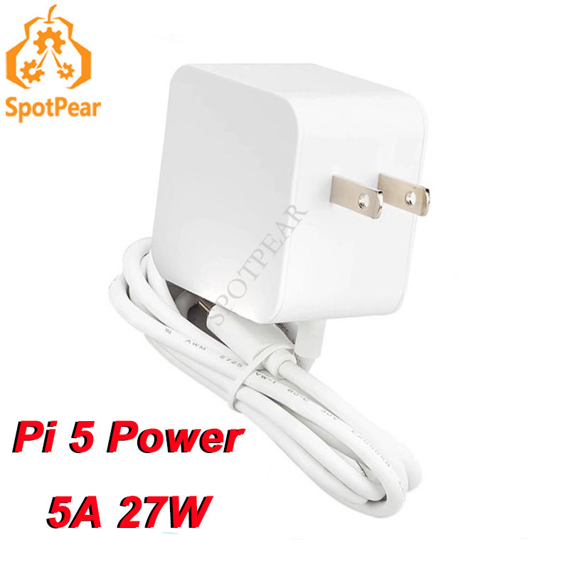 Original Official 5V5A PD Power 27W Type-C USB Power For Raspber Pi 5 | Shopee Malaysia