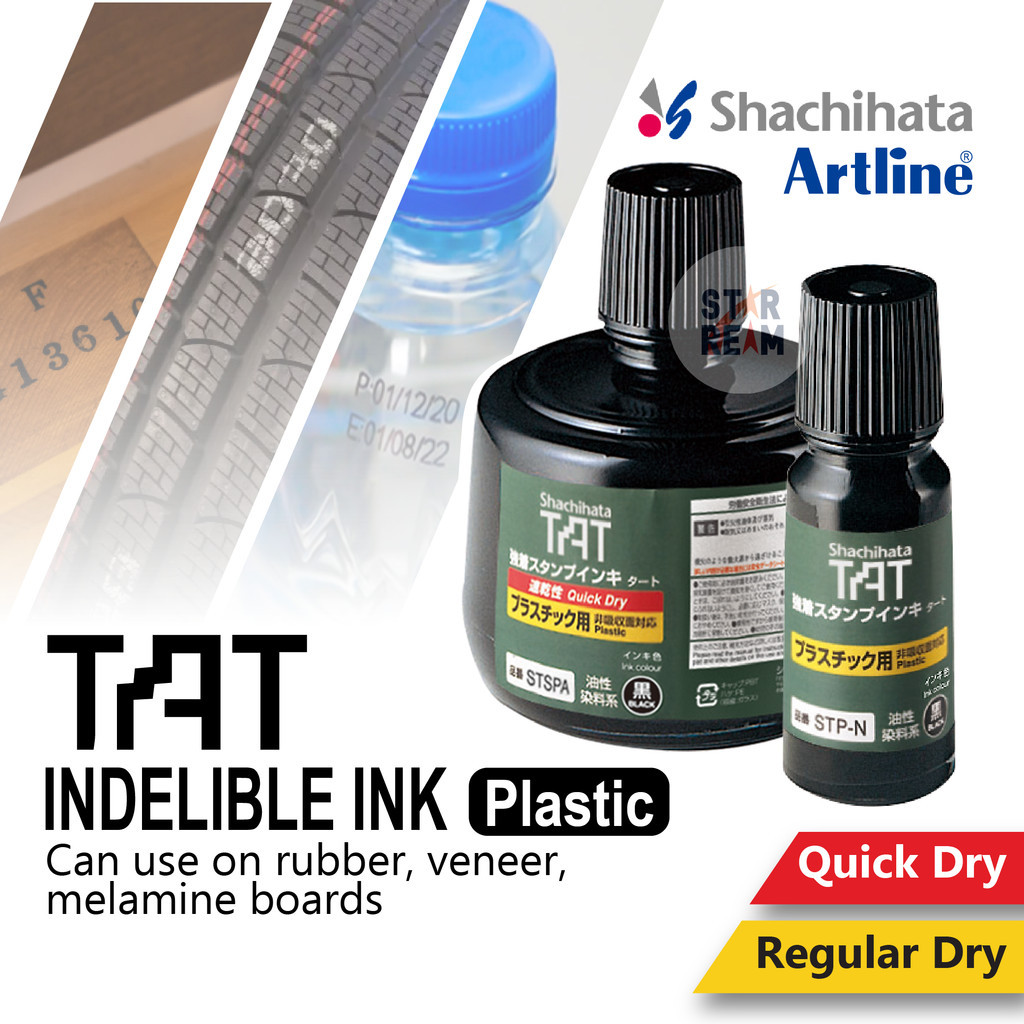 Shachihata TAT Indelible Refill Ink (Plastic)| Printing Inks For Plastic, Film| Regular Dry ...