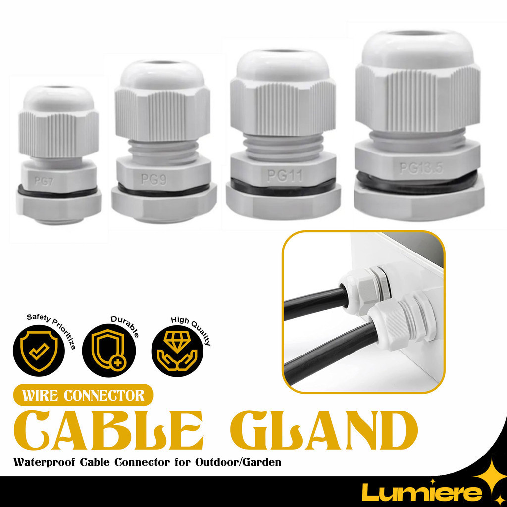 Cable Gland PVC Waterproof PVC Base Nut Box Metal Clad Connector Wire ...