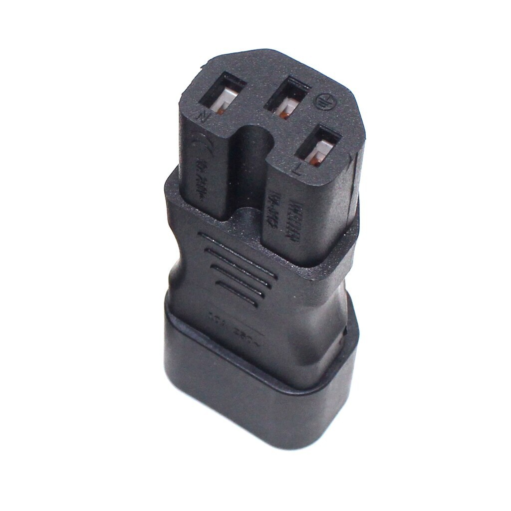 IEC 320 C14 Male to C15 Kettle Plug Female Power adapter 10A 250V 3Pole Male to Female Straight ...