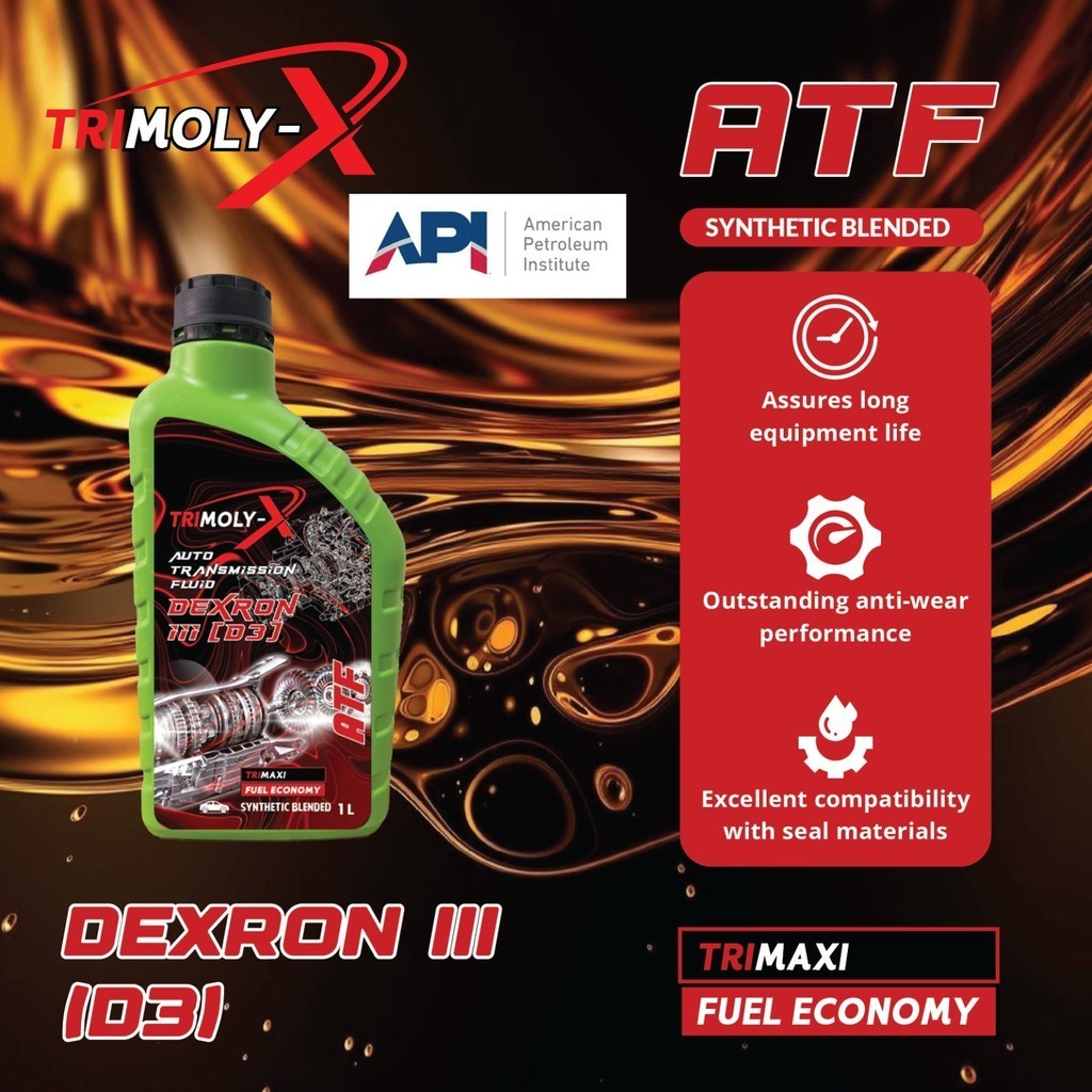 TRIMOLYX ATF DEXRON 3 DEXRON III DIII/D3 1L FULLY SYNTHETIC AUTOMATIC TRANSMISSION FLUID OIL ...