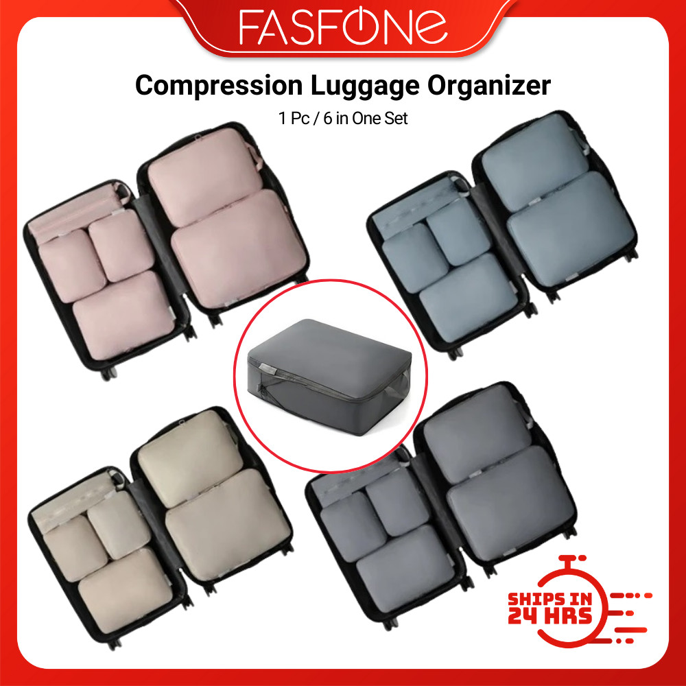Travel Storage Bag 6 Pcs Set Compression Luggage Storage Bag ...