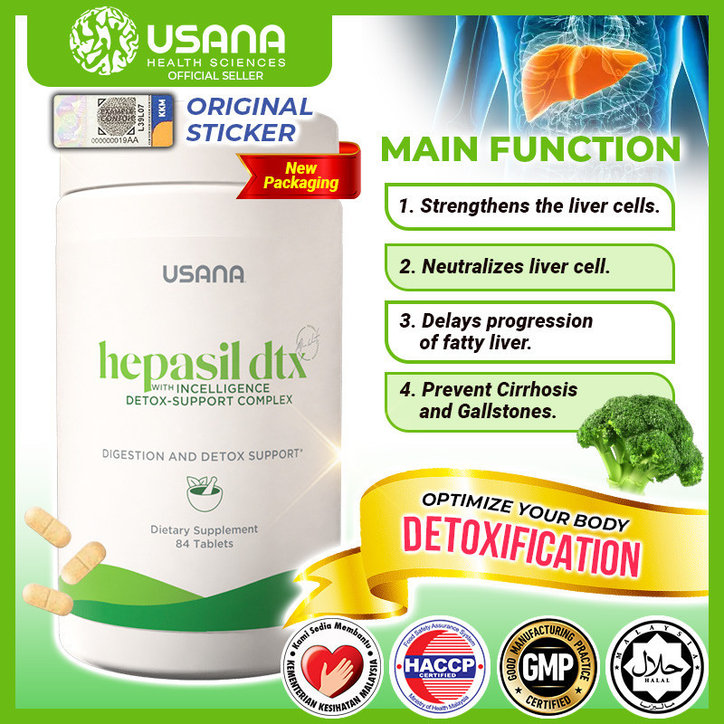 Original USANA Hepasil DTX 84 tablets with KKM sticker | Shopee Malaysia