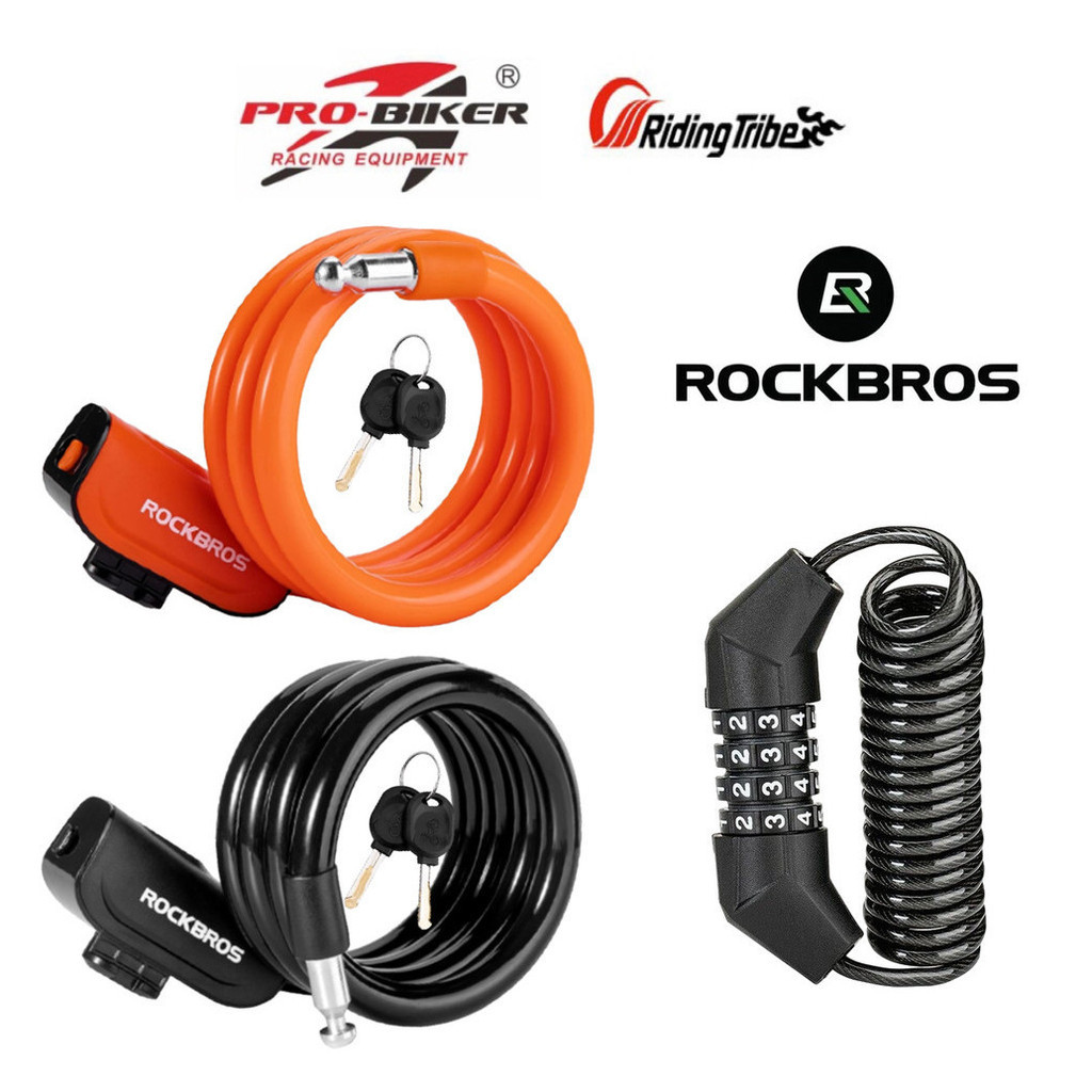 ProBiker RockBros Bicycle Lock Passcode Lock Key Lock Anti Rust Steel ...
