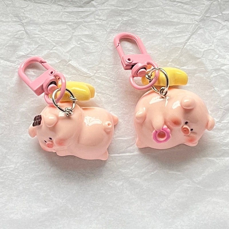 Pink Piggy Keychain Cute Cartoon Keyrings Friends Gift Supplies ...