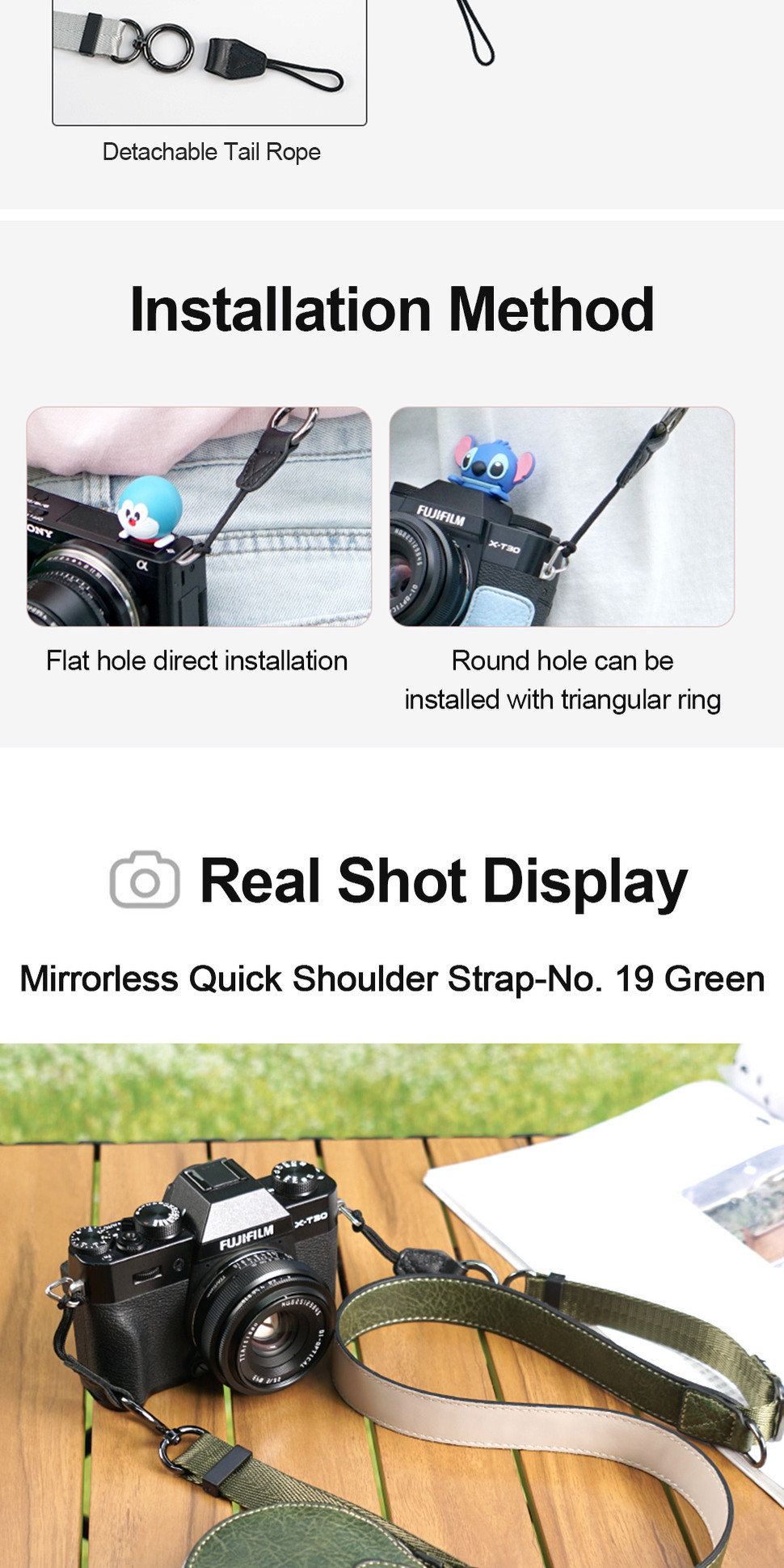 Camera Shoulder Strap Neck Strap Quick Release Leather Length ...