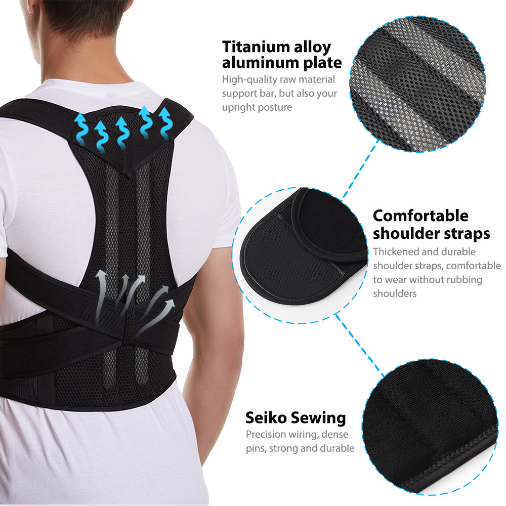 Adjustable Scoliosis Posture Corrector Corset Back Brace Lumbar Support ...