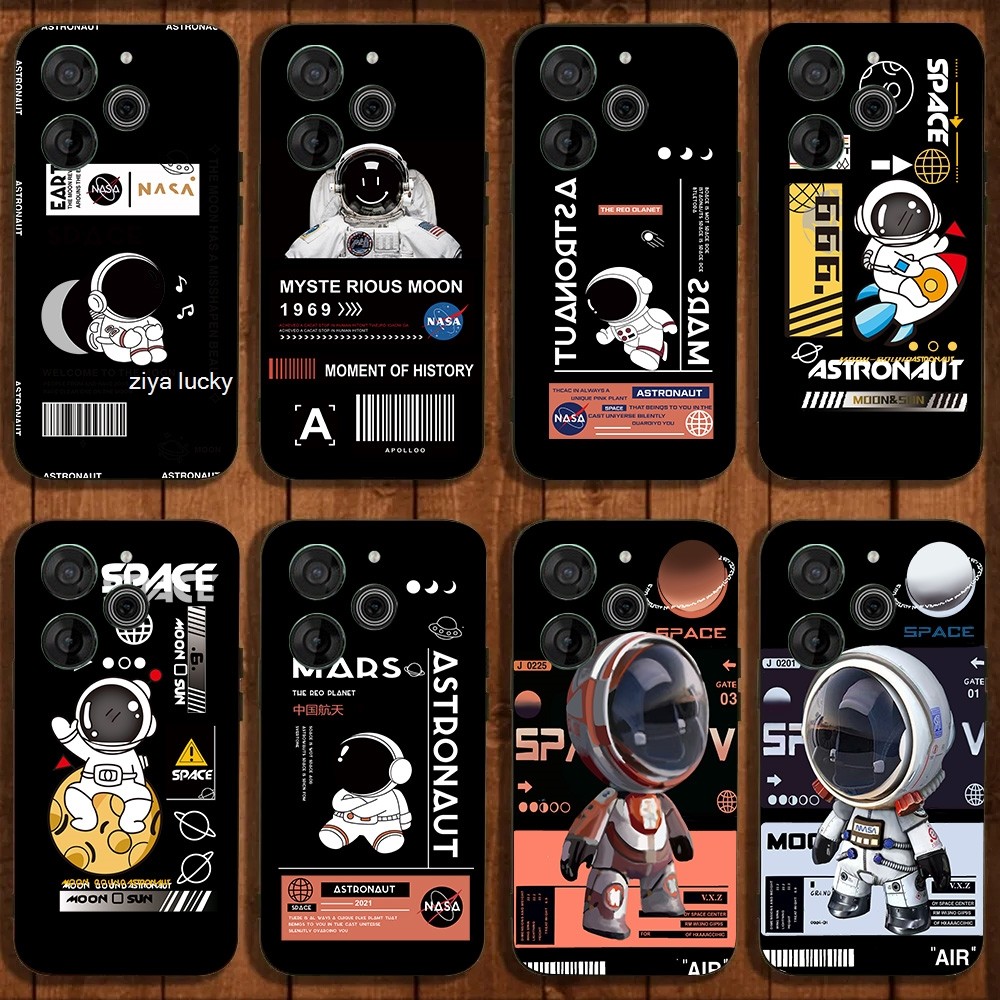 Casing Tecno POVA 6 Pro 5G LI9 Frosted Astronaut Case Square Soft Edge ...