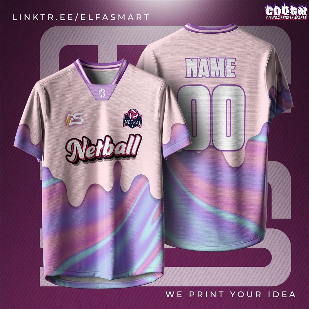 Fresh Design Fully sublimated Netball NFL jersey custom name Malaysian ...