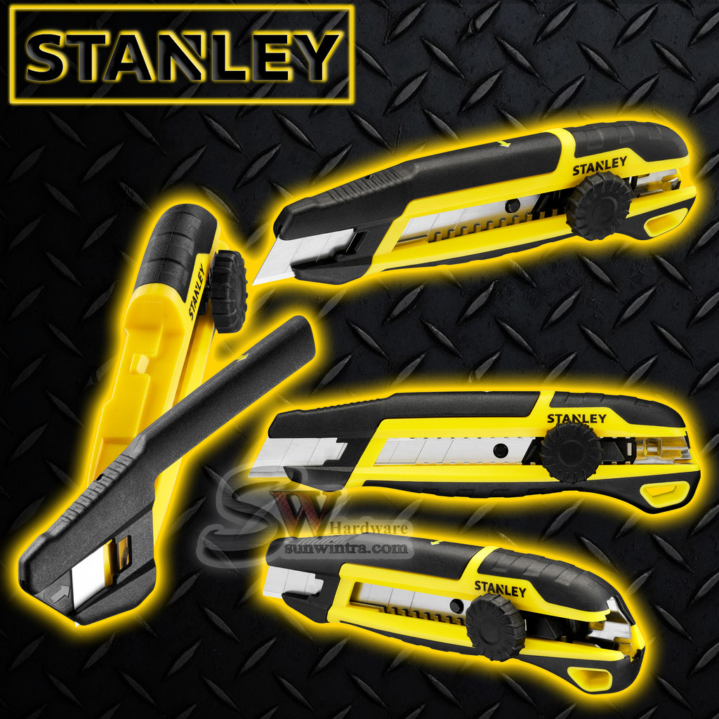 Stanley 18mm Cutter with Slide Lock and Integrated Blade Break System ...