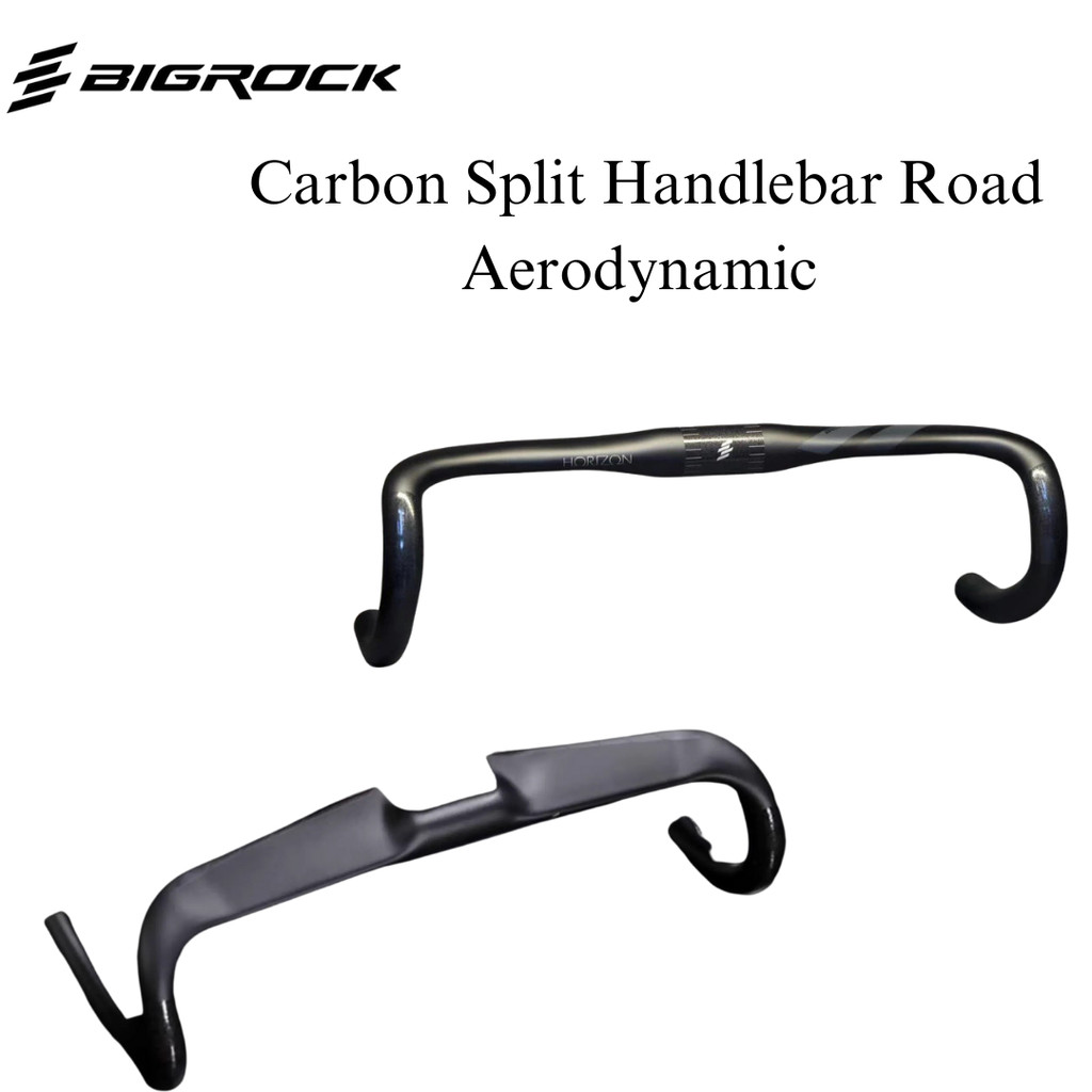 BigRock Carbon Handlebar Road 180g 320mm reach 70mm Drop wider 1cm ...
