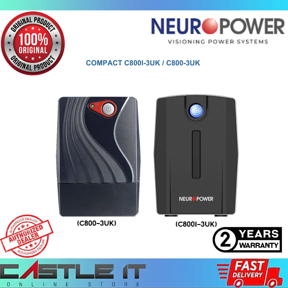 Neuropower Compact C800I-3UK / C800-3UK UPS Line Interactive UPS Backup ...