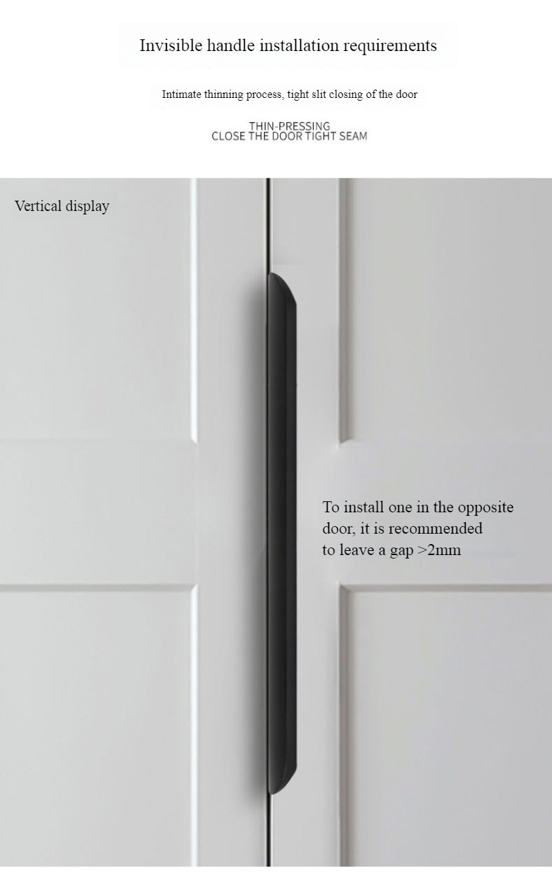 Invisible handle large wardrobe door modern simple high-end long door ...