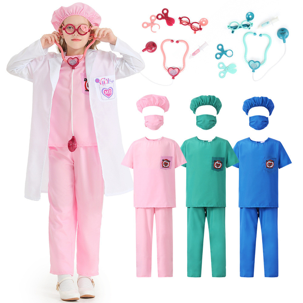 Children Cosplay Hospital Surgeon Doctor Nurse Costume Cosplay Clothes ...