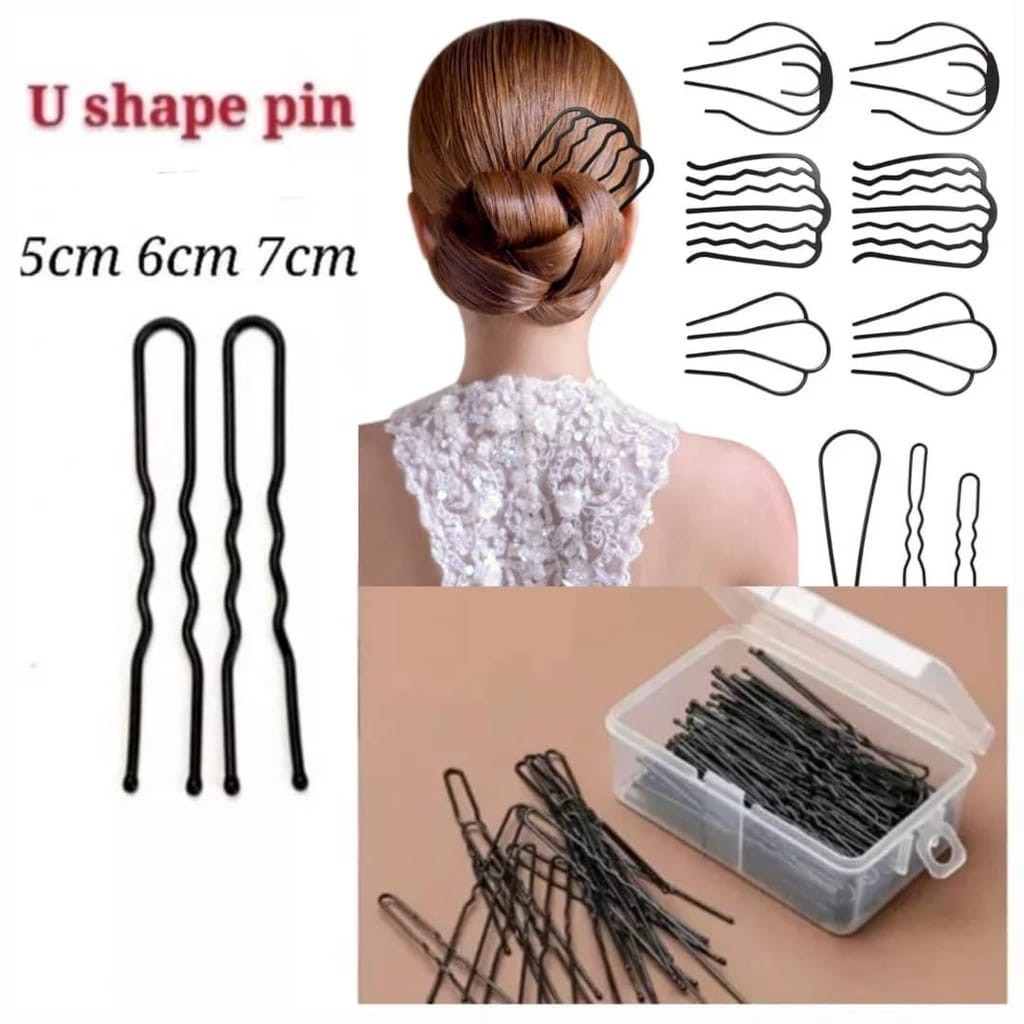 1 box of Black Hair Pin U shape Hair Pin Hair Accessories Hair Clip 发夹 ...