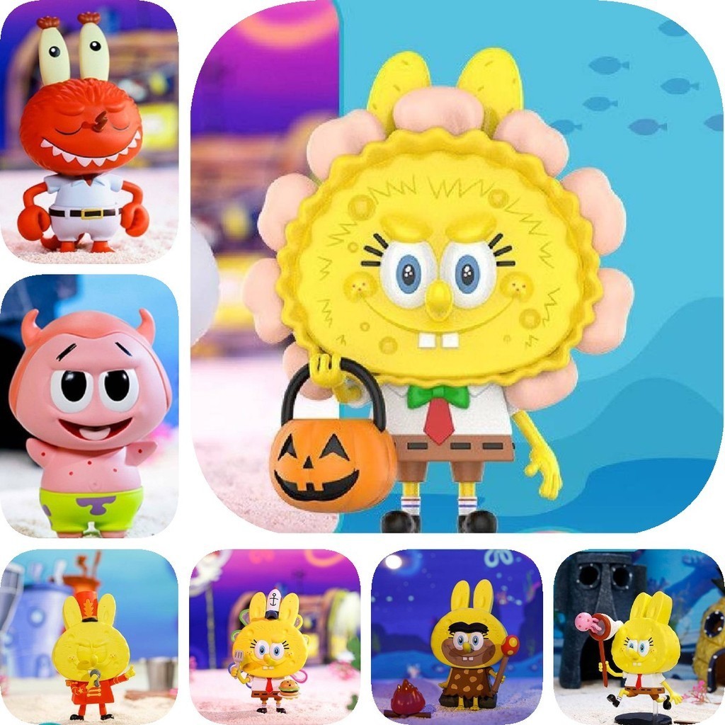 Authentic Labubu Popmart Spongebob Series Metal Blind Box Figurine ...