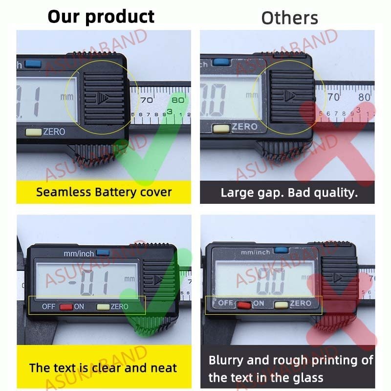 Electronic Caliper Digital Pachometer Plastic Big Screen Ruler 100mm ...