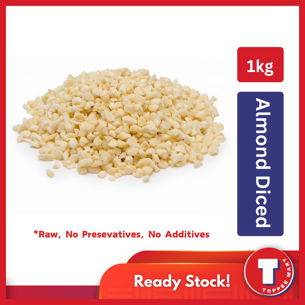 Raw Almond Diced / Badam Cincang / Almond Nibs /杏仁碎 - 1kg | Shopee Malaysia
