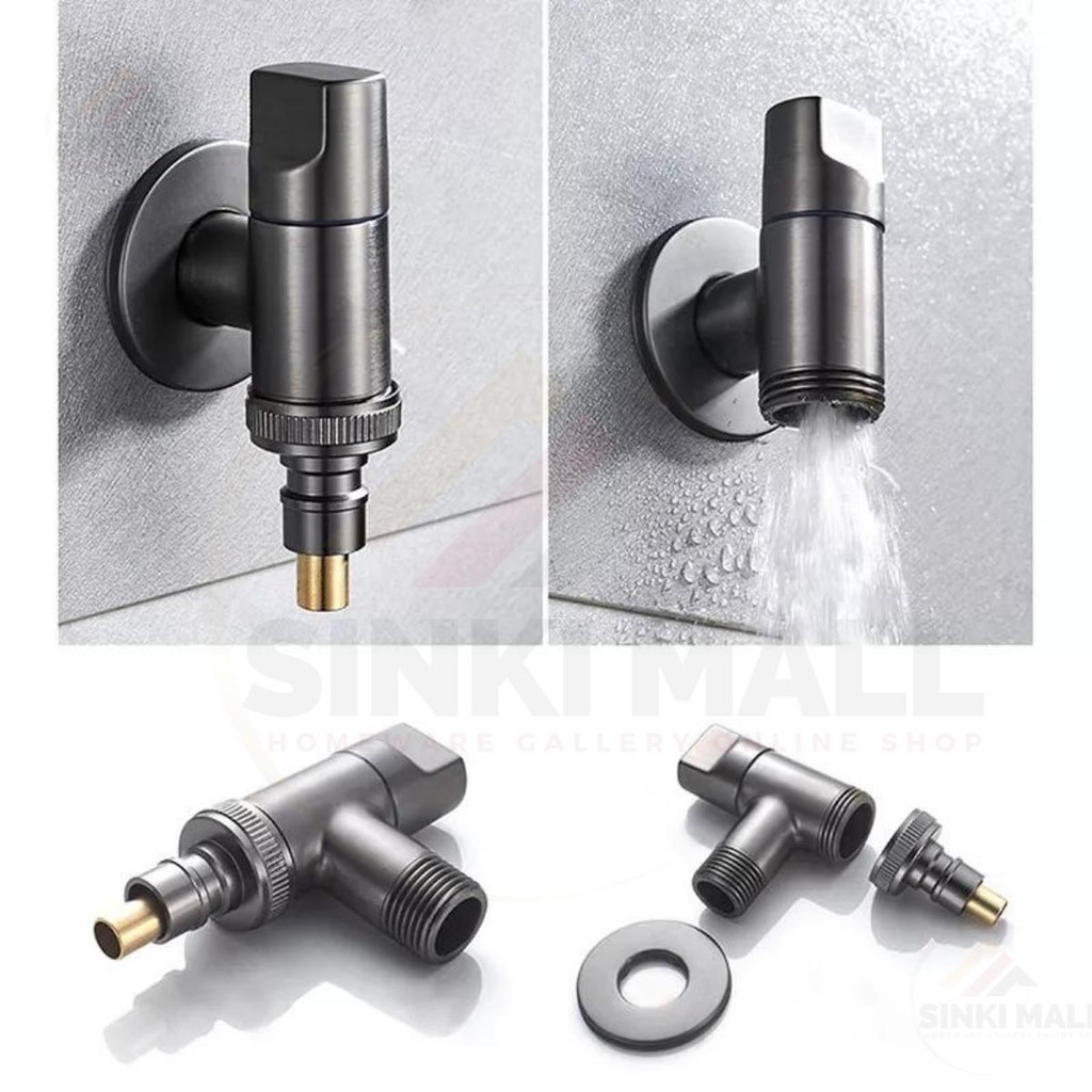 Washing Machine faucet angle valve bidet automatic water stop bathroom ...