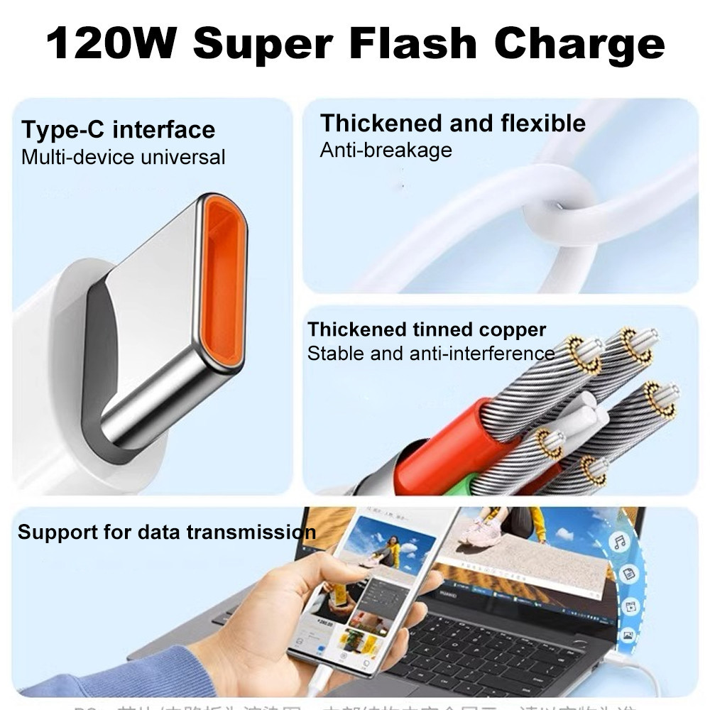 120W Ultra Fast Charger for Xiaomi 11 12 13 14 Redmi Note 11T 12T 13 ...