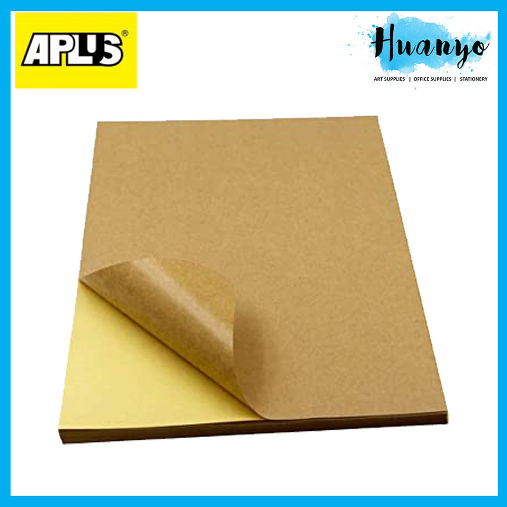 Brown Kraft A4 Easy Peeling Printable White Sticker Paper 150gsm For ...