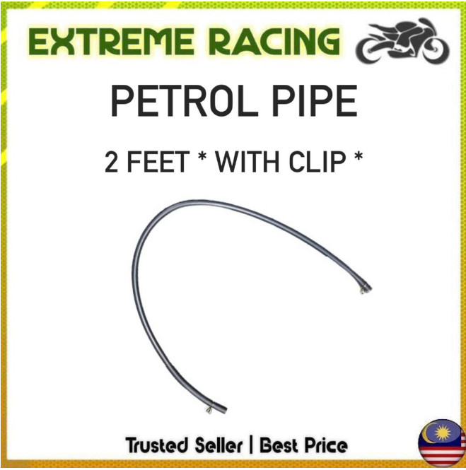 2 Feet - Petrol Hose Pipe + Clip Petrol Getah Hos Paip Minyak With Klip ...