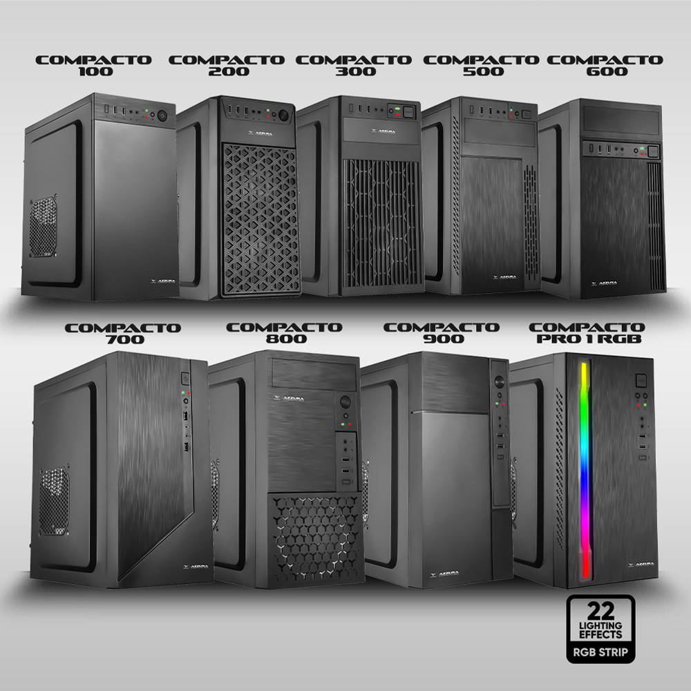Alcatroz Azzura COMPACTO ATX PC Desktop Case with 235W Power Supply ...