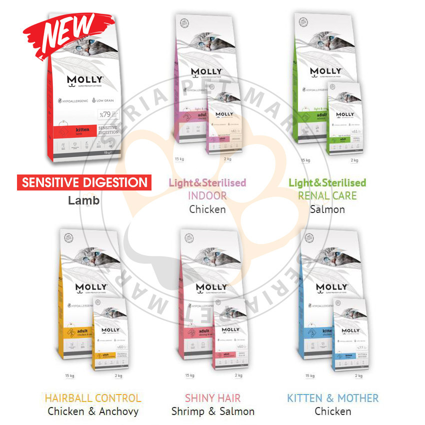 Molly Dry Cat Food for Adult/ Kitten Mother/Kitten Lamb Sensitive ...
