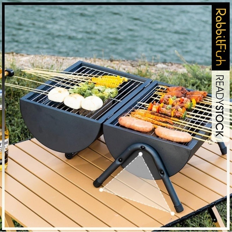 RabbitFish Portable BBQ Grill Set Outdoor Camping BBQ Outdoor Heavy ...