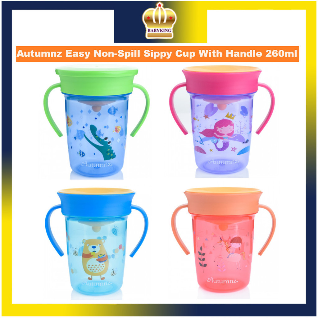 Original Autumnz Easy Non-Spill Non Spill 360° Sippy Cup with Handle ...