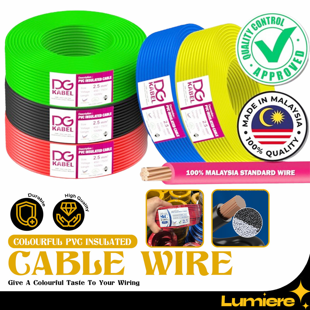 LUMIERE SIRIM PVC Insulated Cable Auto Control Wayer Elektrik Kabel 2 ...