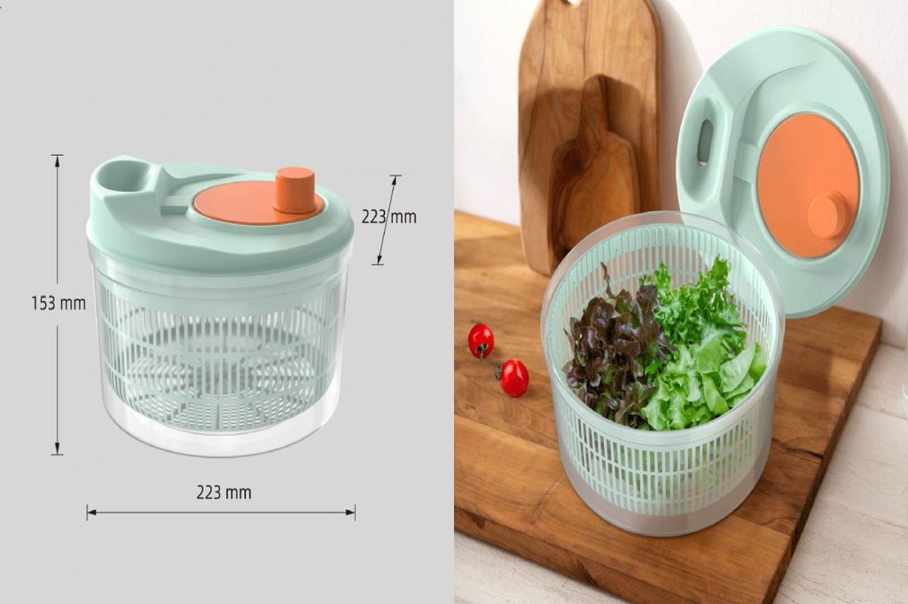Food-grade Vegetable Spinner Dish Drain Basket Rotating Salad Spinner ...