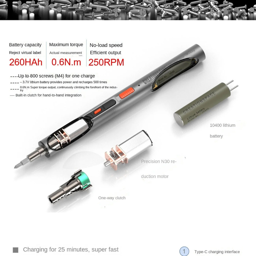 Smart Mini Electric Screwdriver with Various Bits Sizes / Battery ...