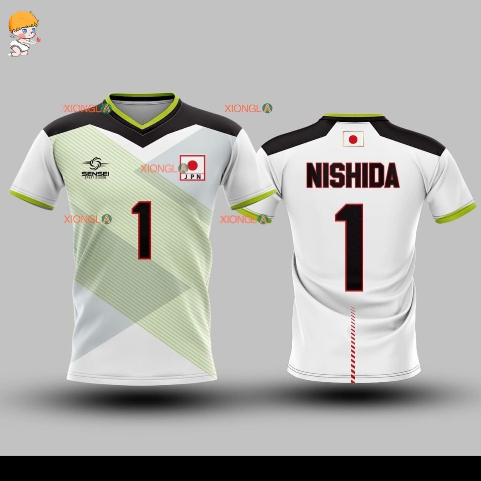 Japan Olympic Volleyball Jersey Nishida Yuji Black Casual Women Men ...