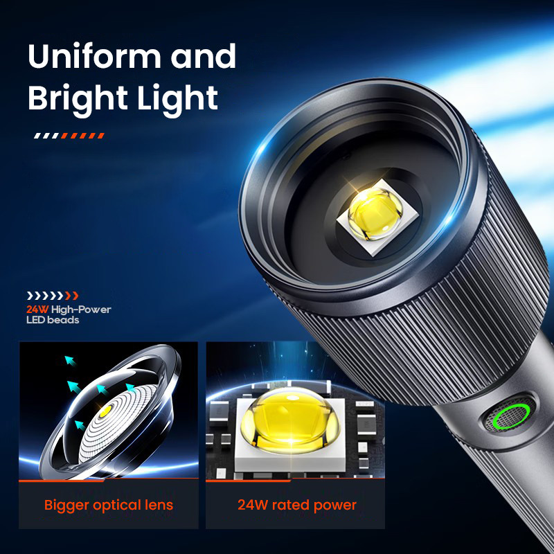 Philips Flashlight SFL2143 Telescopic Zoom Strong Light/Soft Light ...