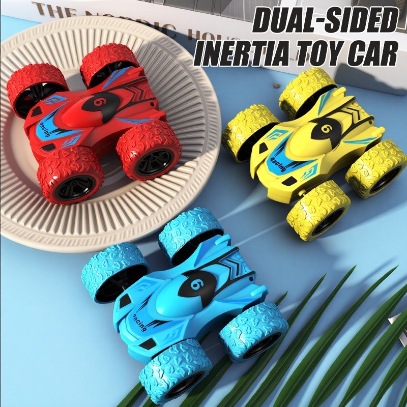 Dual-sided Inertia Toy Car - Baby Shower Gift - Inertial Flip, No ...