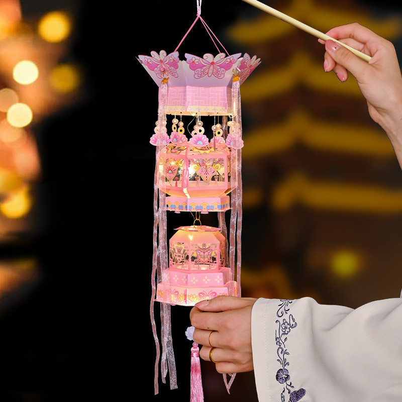 2025 Mid-Autumn Festival Handheld Lanterns Ancient Style Double Layered ...