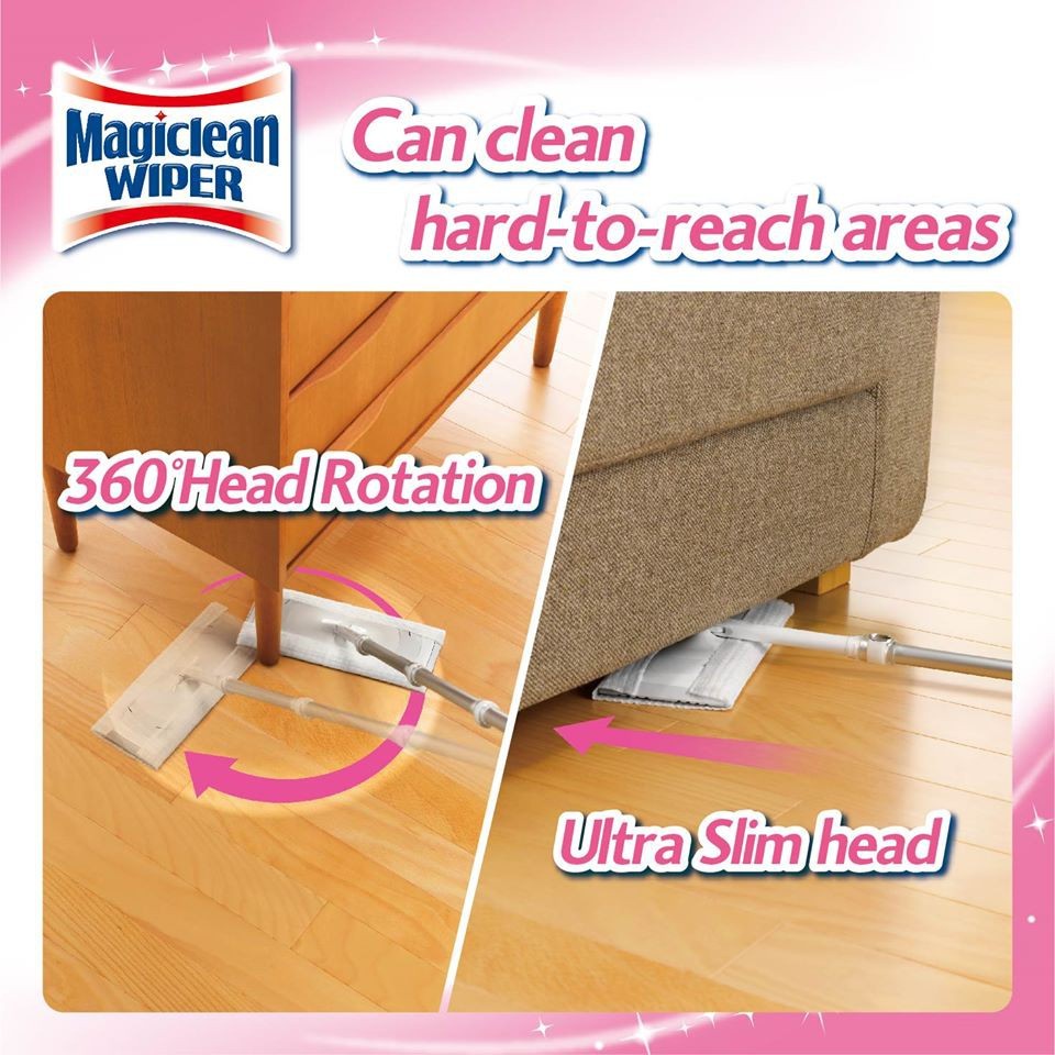 Kao Magiclean Wiper Mop Stick Magic Clean Refill Dry Sheet Wet Sheet ...