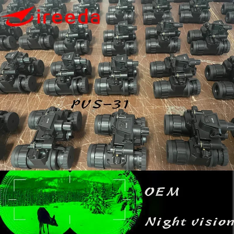 DA-PVS31 FOM1400-1600 Night Vision Binocular Uses Green Fluorescent ...